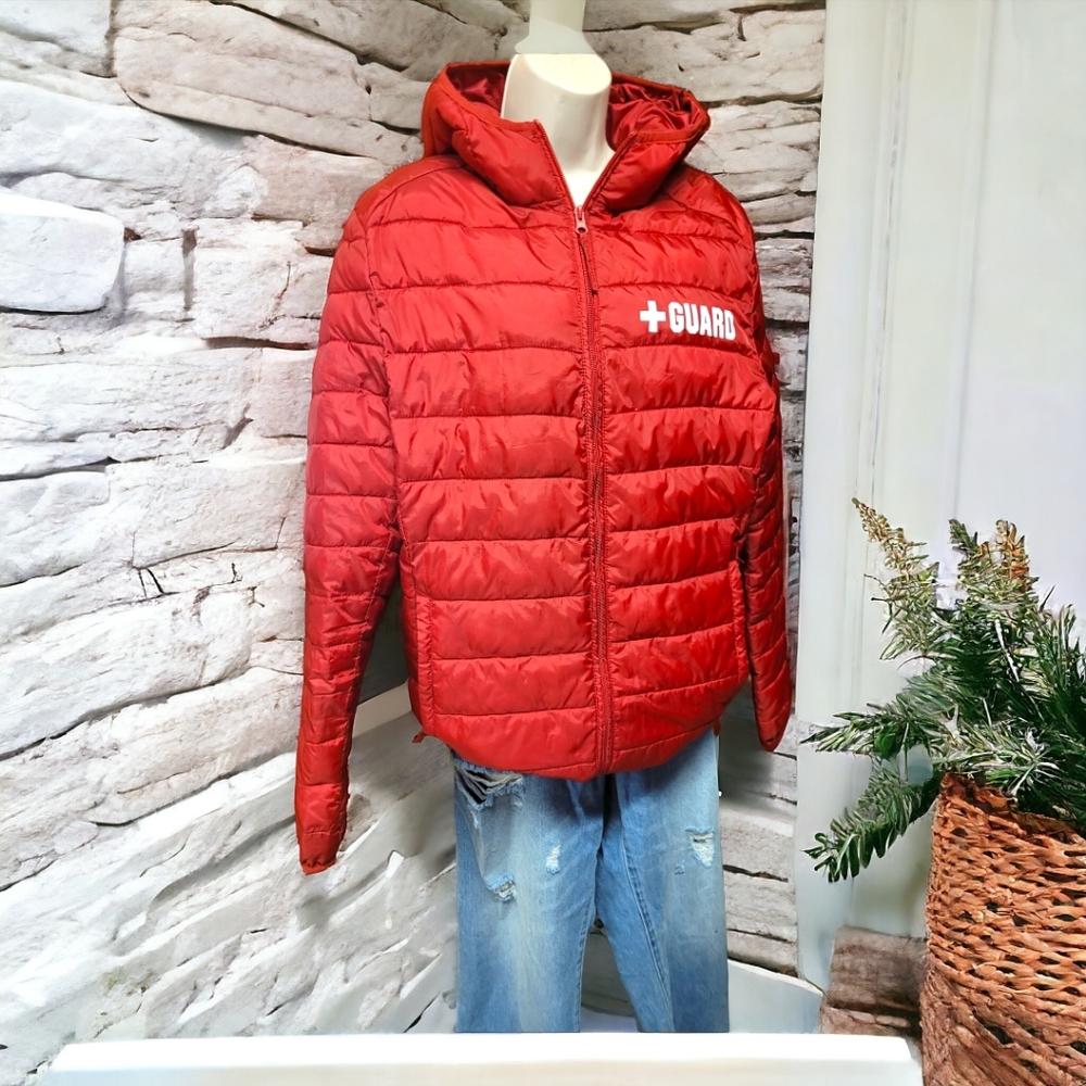 Red Puffer Snow Patrol Puffer Coat Size Medium - Gem